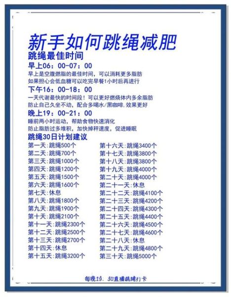 减肥运动计划表_一周怎么安排-第1张图片-山城妙识