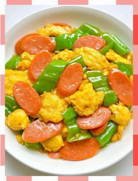 青椒香肠炒鸡蛋怎么做_家常青椒香肠炒鸡蛋步骤-第2张图片-山城妙识