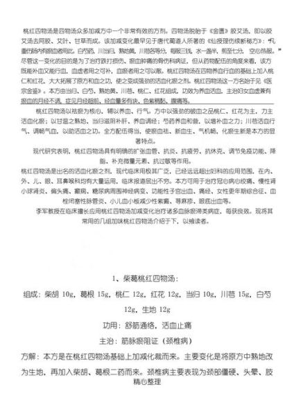 桃红四物汤加减适合什么人_桃红四物汤加减配方用量-第1张图片-山城妙识