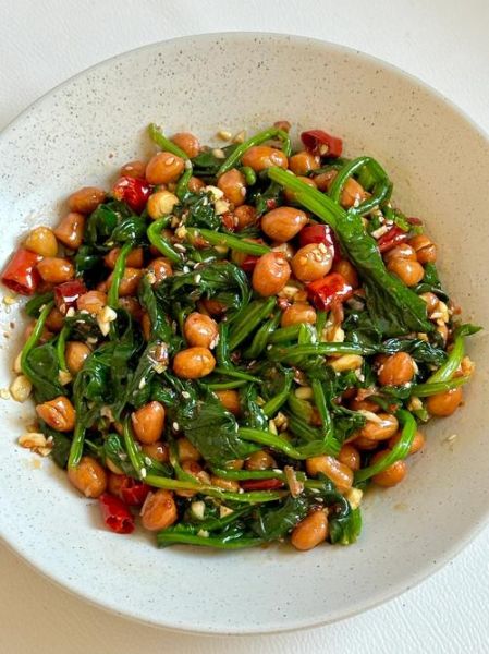 陈醋菠菜花生米怎么拌好吃_陈醋菠菜花生米做法窍门-第2张图片-山城妙识