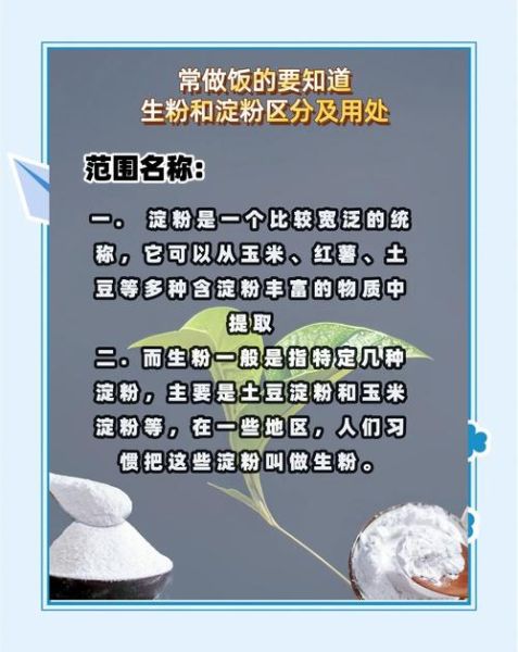 淀粉和生粉的区别_生粉可以代替淀粉吗-第3张图片-山城妙识