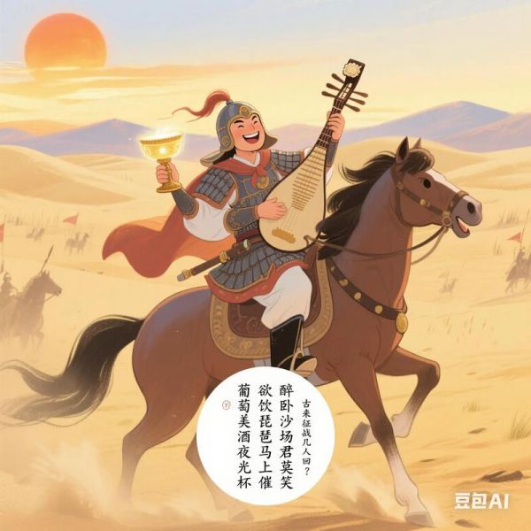 葡萄美酒夜光杯作者是谁_王翰边塞诗赏析-第1张图片-山城妙识