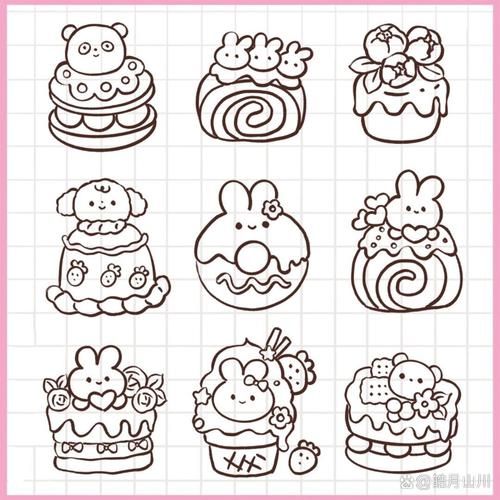 可爱甜点简笔画怎么画_零基础也能学会的甜点画法-第3张图片-山城妙识 可爱甜点简笔画怎么画_零基础也能学会的甜点画法-第3张图片-山城妙识