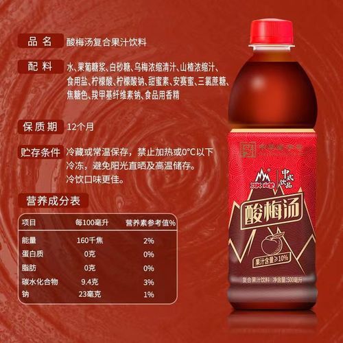 冰峰酸梅汤多少钱一瓶_冰峰酸梅汤热量高吗-第1张图片-山城妙识