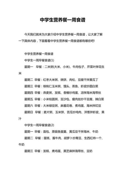 初三学生营养餐每日食谱大全_如何搭配最科学-第1张图片-山城妙识 初三学生营养餐每日食谱大全_如何搭配最科学-第1张图片-山城妙识