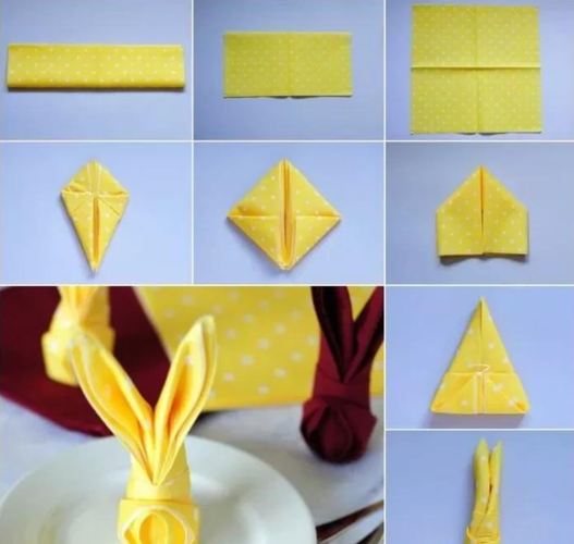 西餐盘花怎么折_西餐盘花折法图解-第2张图片-山城妙识