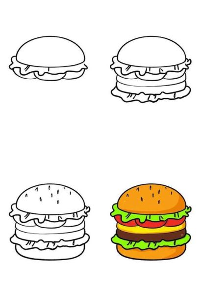 汉堡简笔画怎么画_汉堡简笔画图片大全-第1张图片-山城妙识 汉堡简笔画怎么画_汉堡简笔画图片大全-第1张图片-山城妙识
