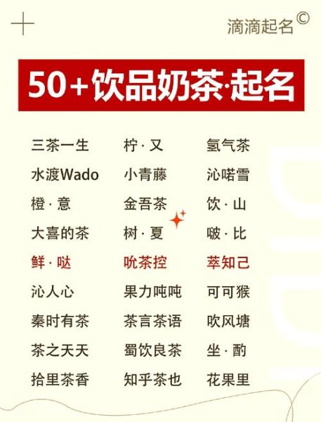 饮品店名字怎么取_饮品店起名技巧-第2张图片-山城妙识