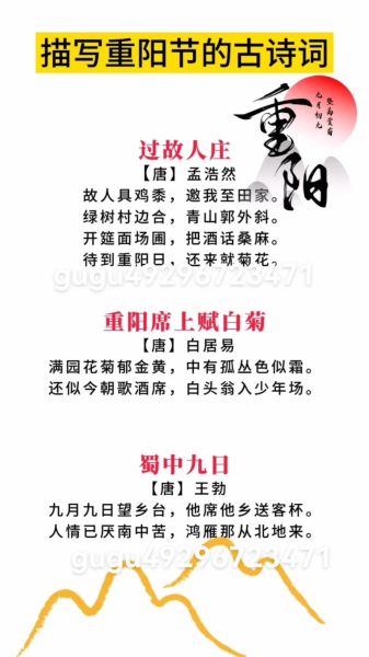 重阳节诗词有哪些_重阳节诗词表达了什么情感-第3张图片-山城妙识