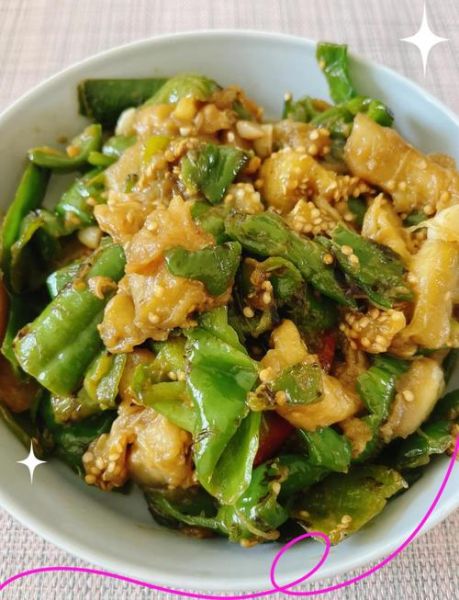 虎皮辣子烧茄子怎么做_家常做法窍门-第1张图片-山城妙识