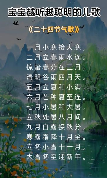 二十四节气歌怎么背_二十四节气歌歌词全文-第1张图片-山城妙识