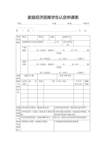 家庭经济困难学生认定申请表怎么填_家庭经济困难学生认定申请表范文-第1张图片-山城妙识