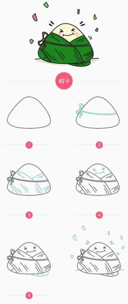 小粽子卡通简笔画怎么画_小粽子简笔画步骤-第3张图片-山城妙识 小粽子卡通简笔画怎么画_小粽子简笔画步骤-第3张图片-山城妙识