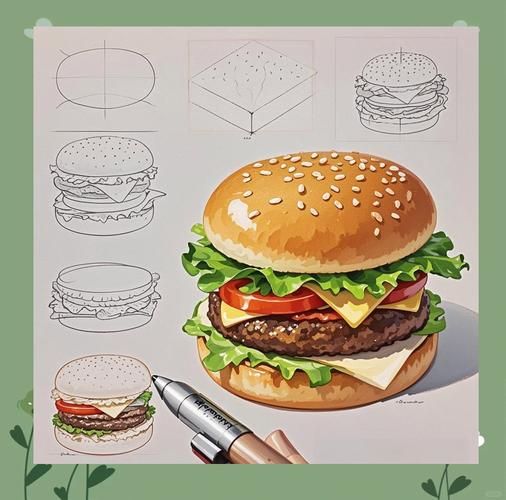 汉堡卡通图片怎么画_卡通汉堡简笔画教程-第3张图片-山城妙识 汉堡卡通图片怎么画_卡通汉堡简笔画教程-第3张图片-山城妙识