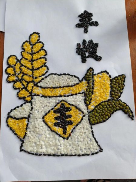 五谷杂粮手工粘贴画怎么做_五谷杂粮粘贴画教程-第2张图片-山城妙识