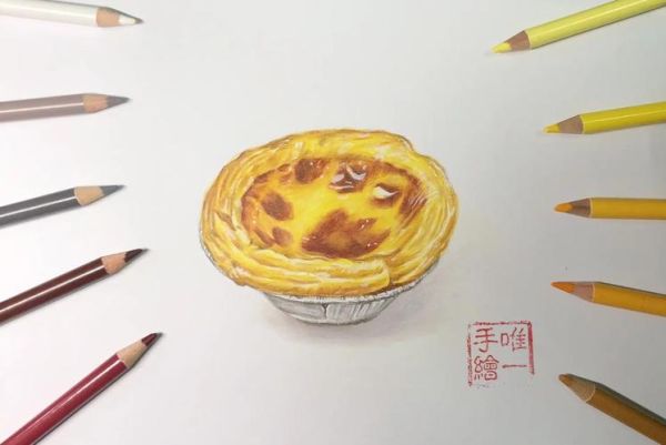 蛋挞简笔画怎么画_蛋挞图片简笔画步骤-第2张图片-山城妙识