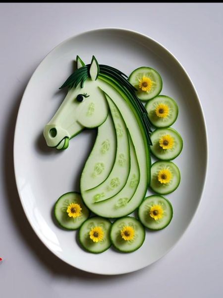 黄瓜摆盘花样图片_黄瓜摆盘怎么切好看-第1张图片-山城妙识