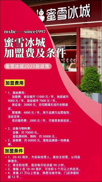 蜜雪冰城加盟费用多少钱_蜜雪冰城加盟条件有哪些-第2张图片-山城妙识