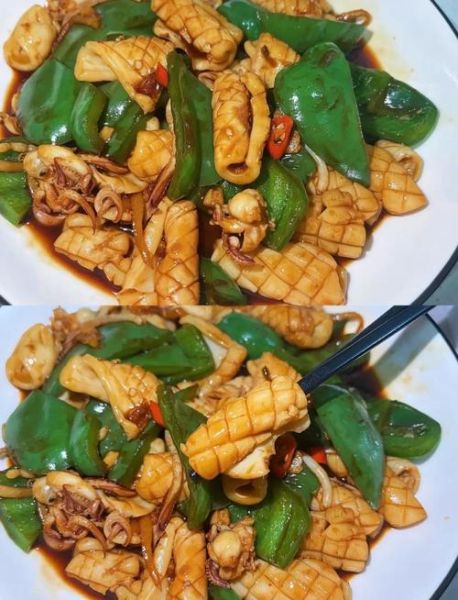 青椒炒鱿鱼怎么炒好吃窍门_鱿鱼不老的秘诀-第1张图片-山城妙识