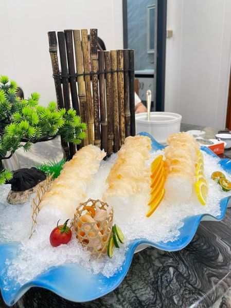 象拔蚌刺身摆盘技巧_如何切摆更美观-第1张图片-山城妙识