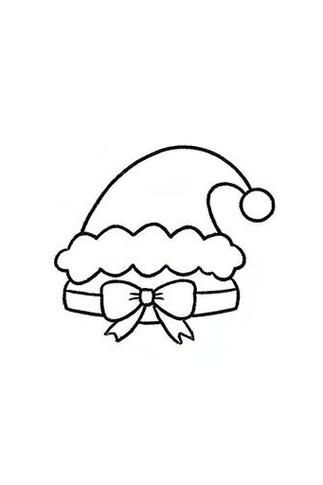圣诞帽简笔画怎么画_圣诞帽简笔画步骤-第3张图片-山城妙识