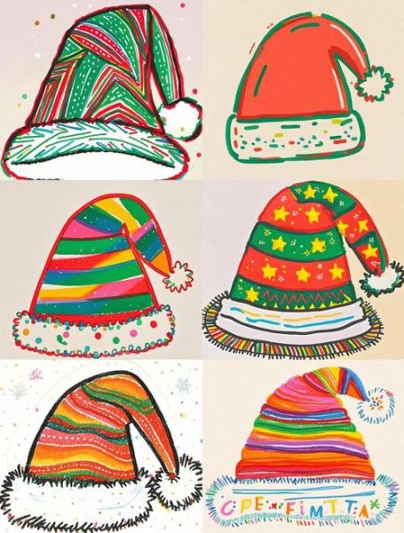 圣诞帽简笔画怎么画_圣诞帽简笔画步骤-第2张图片-山城妙识