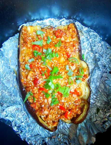 烤茄子蒜蓉酱怎么做_蒜蓉酱茄子烤箱温度-第1张图片-山城妙识