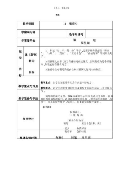 葡萄沟教案怎么写_葡萄沟教学设计思路-第1张图片-山城妙识