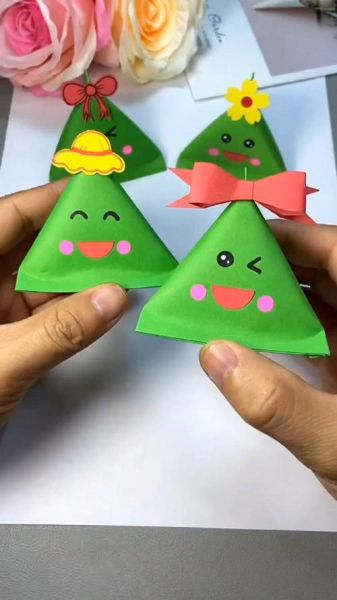 粽子手工折纸步骤图解_怎么折粽子最简单-第2张图片-山城妙识