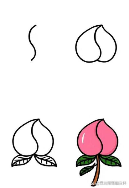 桃子简笔画怎么画_桃子图片大全简笔画-第1张图片-山城妙识