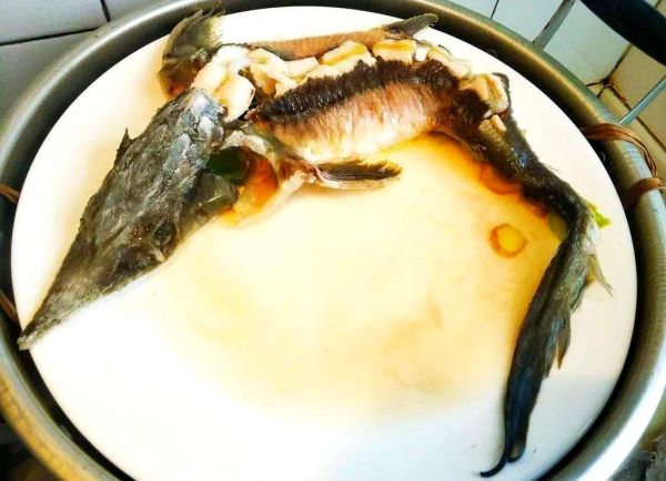 清蒸鲟鱼怎么做_清蒸鲟鱼图片真实做法-第3张图片-山城妙识