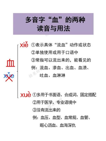 血的读音怎么区分_血什么时候读xue什么时候读xie-第2张图片-山城妙识