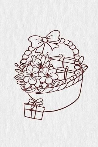 花篮简笔画怎么画_花篮简笔画步骤-第3张图片-山城妙识 花篮简笔画怎么画_花篮简笔画步骤-第3张图片-山城妙识