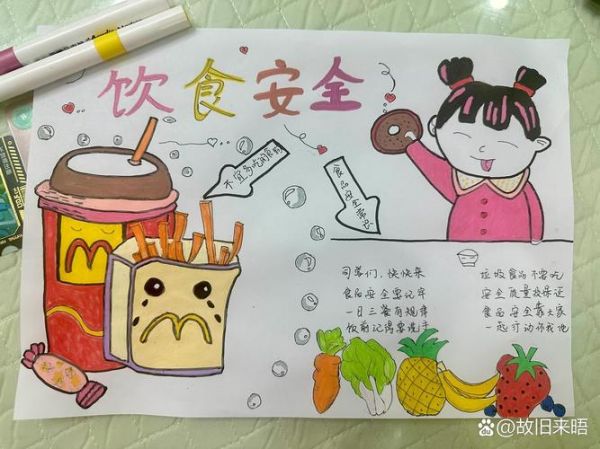 饮食安全手抄报怎么画_简单又漂亮-第3张图片-山城妙识