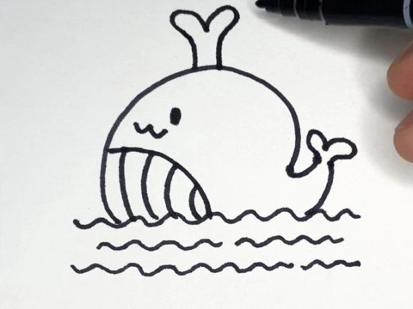 鲸鱼手绘图片怎么画_鲸鱼手绘图片教程-第3张图片-山城妙识