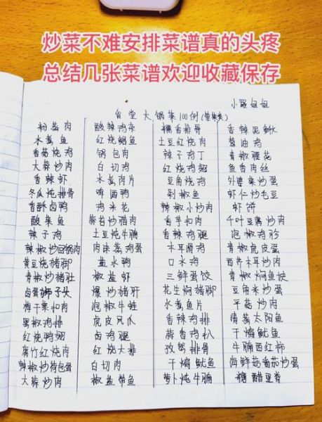 食堂菜谱1000例有哪些_如何搭配更省钱-第1张图片-山城妙识