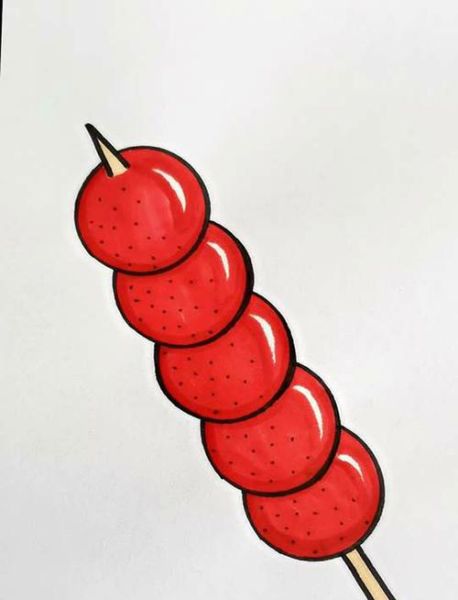 糖葫芦简笔画怎么画_糖葫芦图片大全大图-第1张图片-山城妙识