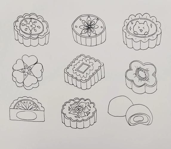 月饼怎么画_立体感怎么画-第1张图片-山城妙识