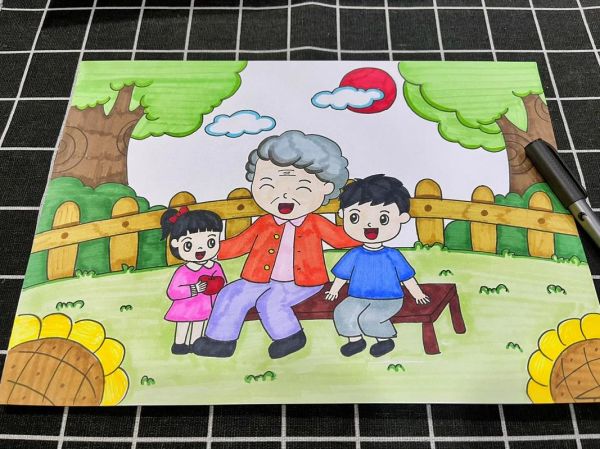 重阳节简笔画怎么画_重阳节儿童画教程-第1张图片-山城妙识