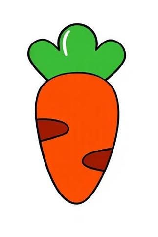 萝卜简笔画怎么画_萝卜涂色用什么颜色-第1张图片-山城妙识