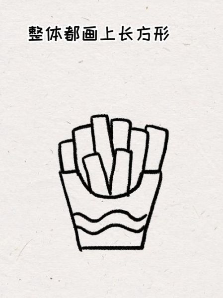 薯条怎么画_薯条简笔画步骤-第3张图片-山城妙识