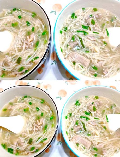 金针菇瘦肉汤怎么做_金针菇瘦肉汤的做法步骤-第2张图片-山城妙识