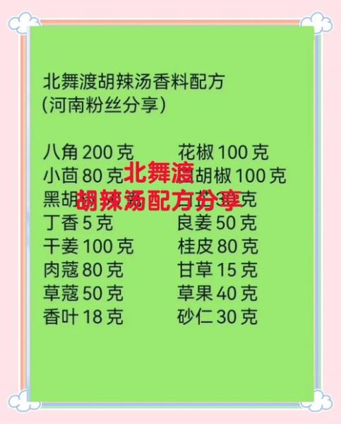 胡辣汤香料配方比例_正宗胡辣汤怎么做-第1张图片-山城妙识