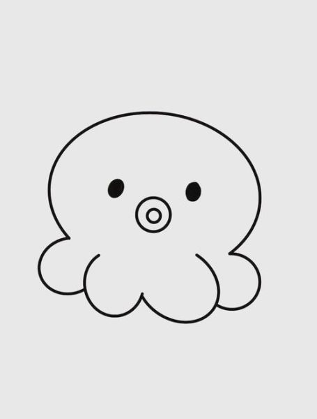 章鱼简笔画怎么画_章鱼简笔画步骤-第2张图片-山城妙识