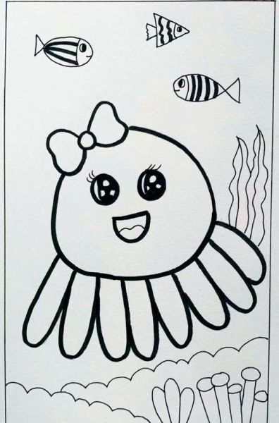 章鱼简笔画怎么画_章鱼简笔画步骤-第3张图片-山城妙识