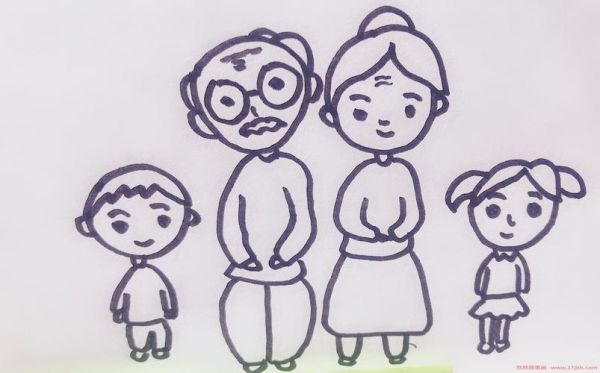 全家福简笔画6人怎么画_全家福简笔画6人步骤-第2张图片-山城妙识 全家福简笔画6人怎么画_全家福简笔画6人步骤-第2张图片-山城妙识