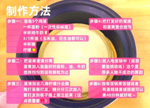 电饭煲做蛋糕按哪个键_需要多久时间-第3张图片-山城妙识 电饭煲做蛋糕按哪个键_需要多久时间-第3张图片-山城妙识