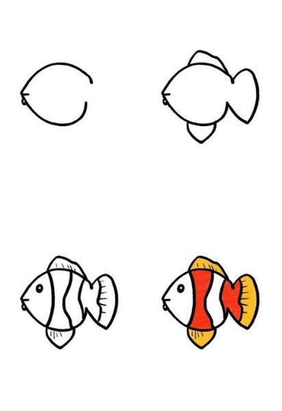 鱼简笔画怎么画_儿童画鱼步骤-第2张图片-山城妙识