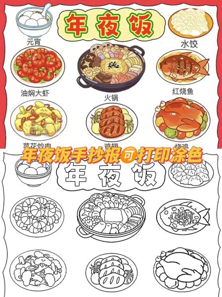 年夜饭菜谱大全带图片简笔画_如何画年夜饭简笔画-第2张图片-山城妙识 年夜饭菜谱大全带图片简笔画_如何画年夜饭简笔画-第2张图片-山城妙识