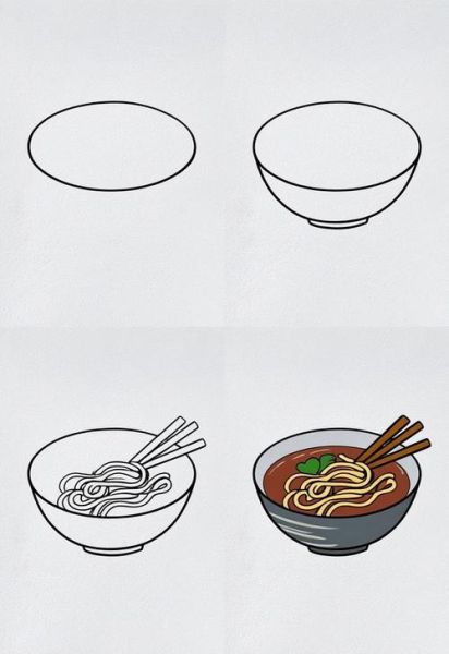 面条简笔画怎么画_面条简笔画步骤图-第1张图片-山城妙识 面条简笔画怎么画_面条简笔画步骤图-第1张图片-山城妙识